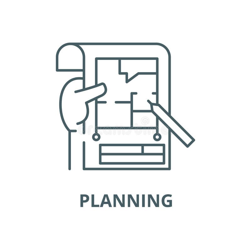 Planning Vector Line Icon, Linear Concept, Outline Sign, Symbol Stock ... Planning Vector Line Icon, Linear Concept, Outline Sign, Symbol Stock ...