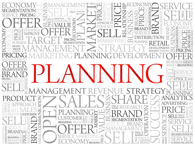 Planning Word Cloud Stock Illustration Illustration Of Process 205815135