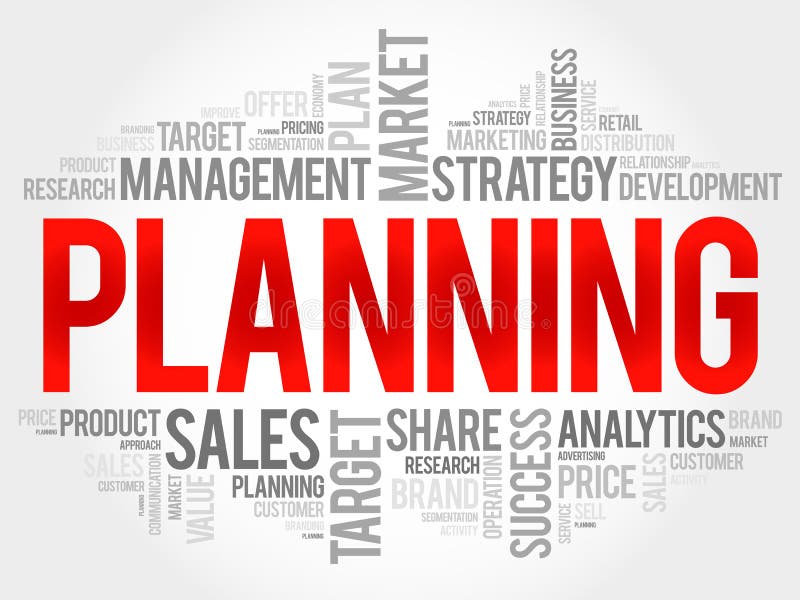Planning Word Cloud Stock Illustration Illustration Of Process 205815135