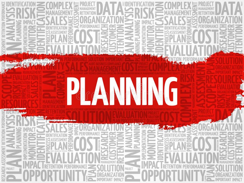 PLANNING Word Cloud Collage Stock Illustration - Illustration of plan ...