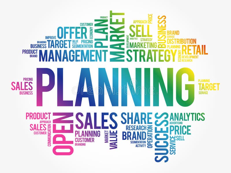 Planning Word Cloud Stock Illustration Illustration Of Decision