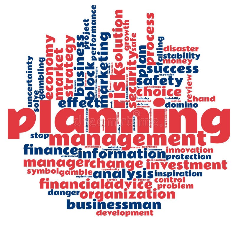 Planning word cloud stock illustration. Illustration of planning ...