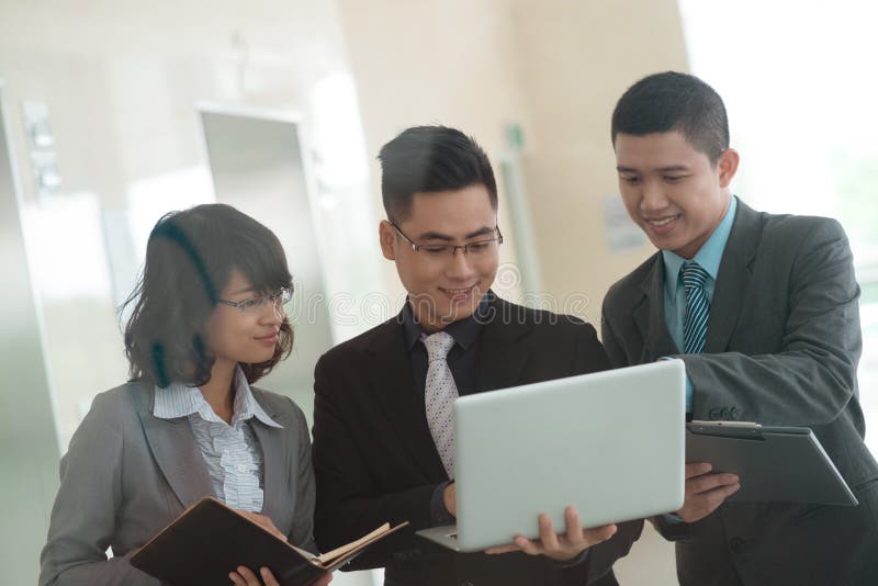 Planning work stock image. Image of laptop, holding, partners - 47070505