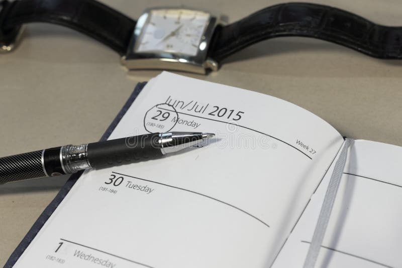 Planning of the Working Day on Time Stock Image - Image of organiser ...