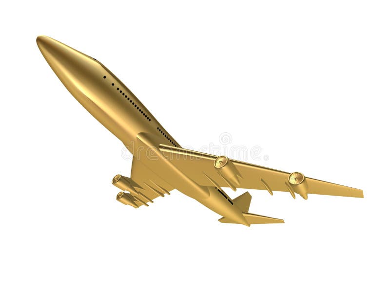 Aviones De Oro De Boeing 757 Stock de ilustración - Ilustración de ...