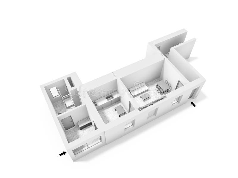 Plano Del Piso. Planos De Suelo En Color 2d. Plano De Planta De ...