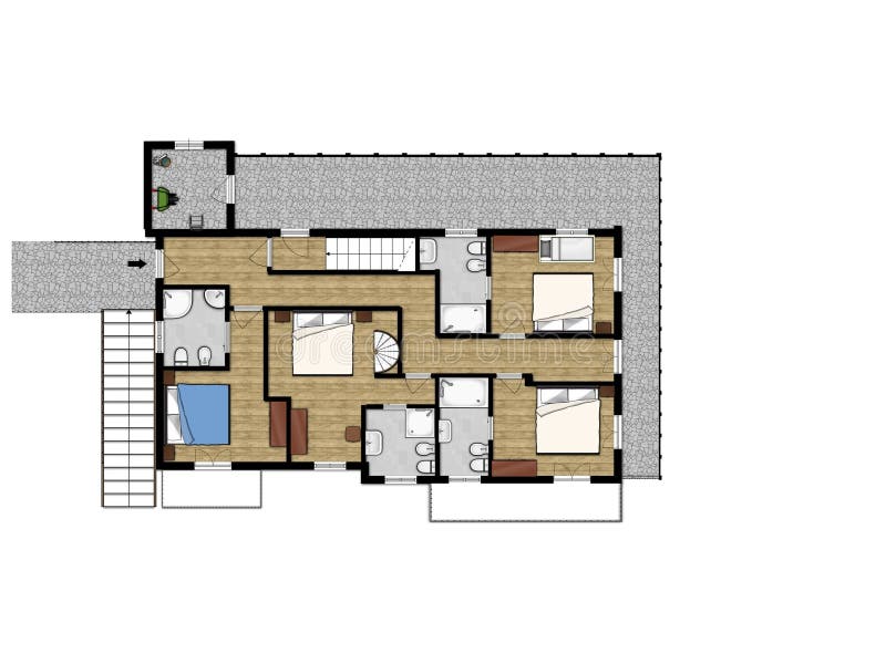 Plan De Piso 2d Ilustraciones Stock, Vectores, Y Clipart – (1,066 ...