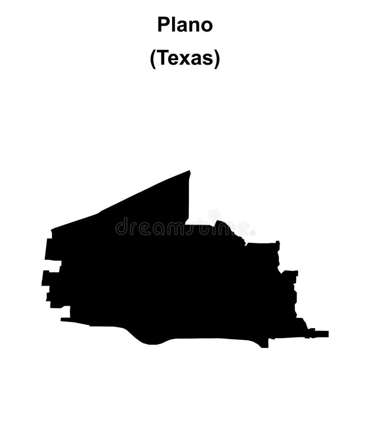 Plano outline map stock vector. Illustration of detailed - 357648295