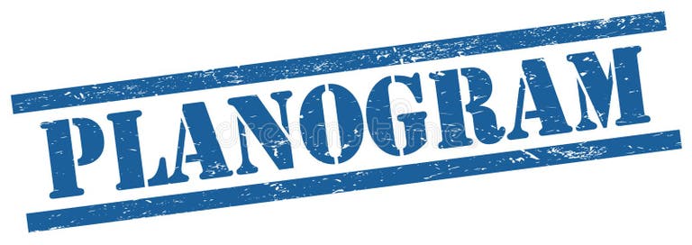 PLANOGRAM Text on Blue Grungy Rectangle Stamp Stock Illustration ...