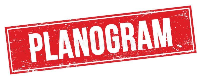 PLANOGRAM Text on Red Grungy Rectangle Stamp Stock Illustration ...