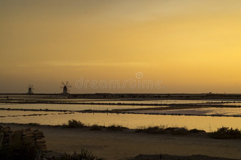 Planos De La Sal De La Marsala Imagen de archivo - Imagen de salino ...