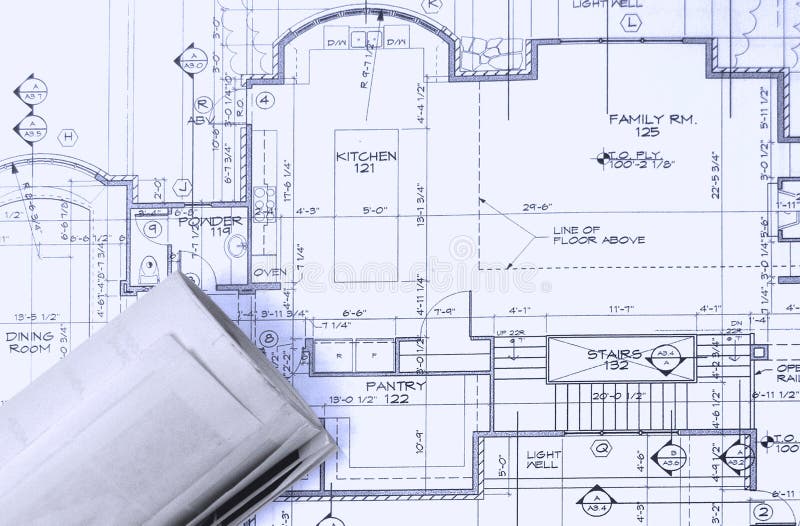 House Blueprints Plans stock photo. Image of bedroom, drawing - 5527680