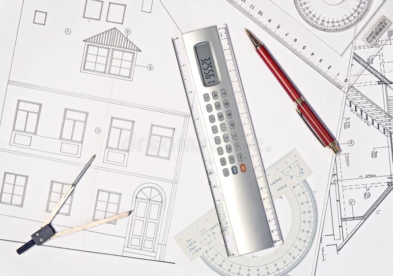 Plans stock image. Image of design, household, paper, buildingup - 6864227