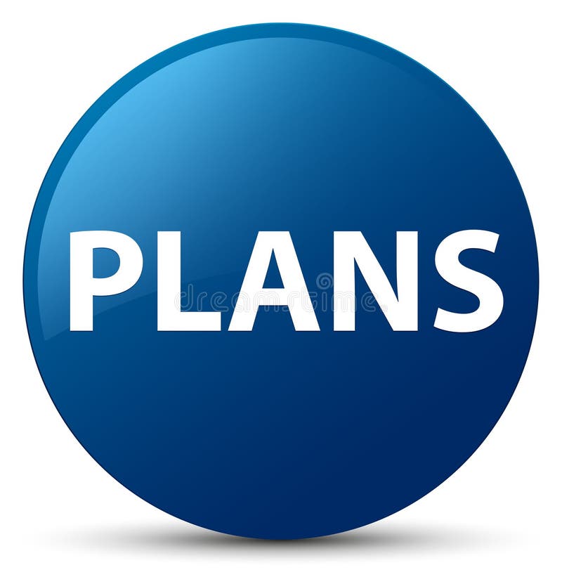Plans blue round button stock illustration. Illustration of goal ...