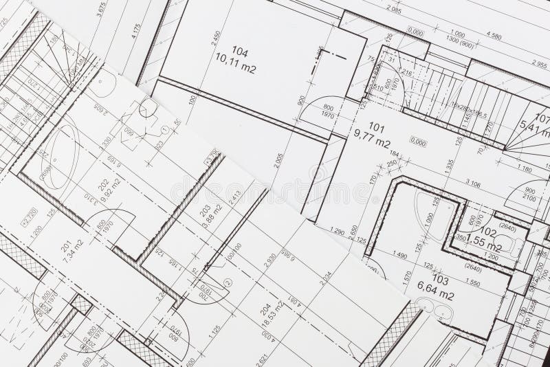 Plans of Building. Architectural Project. Floor Plan Designed Building ...