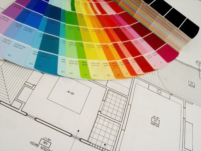 Plans and color stock image. Image of print, selection - 643259