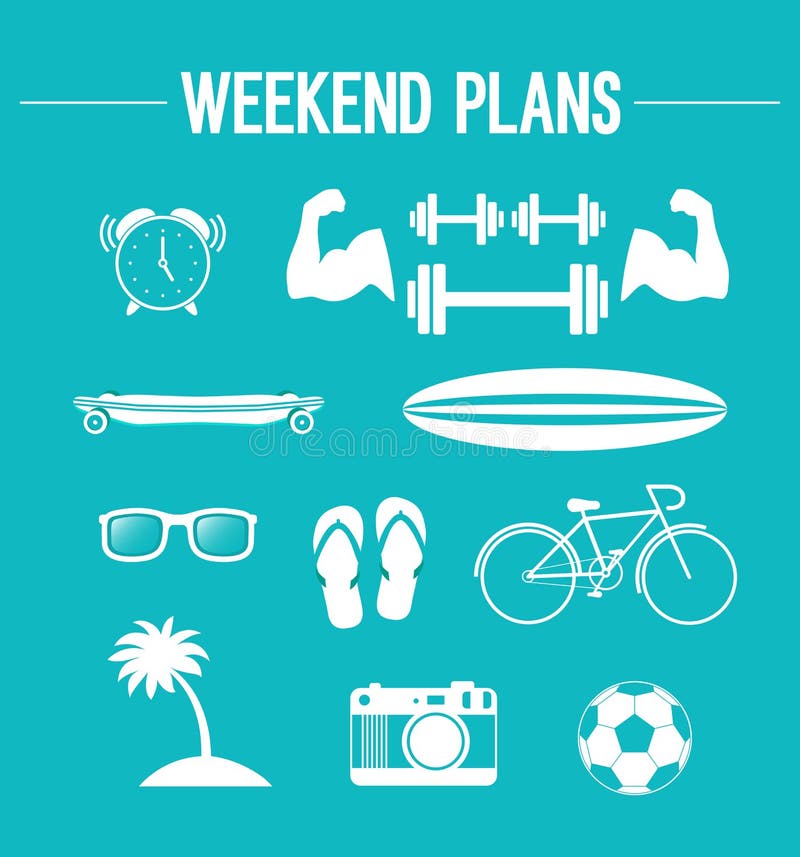 Plans de week-end illustration de vecteur. Illustration du bicyclette ...