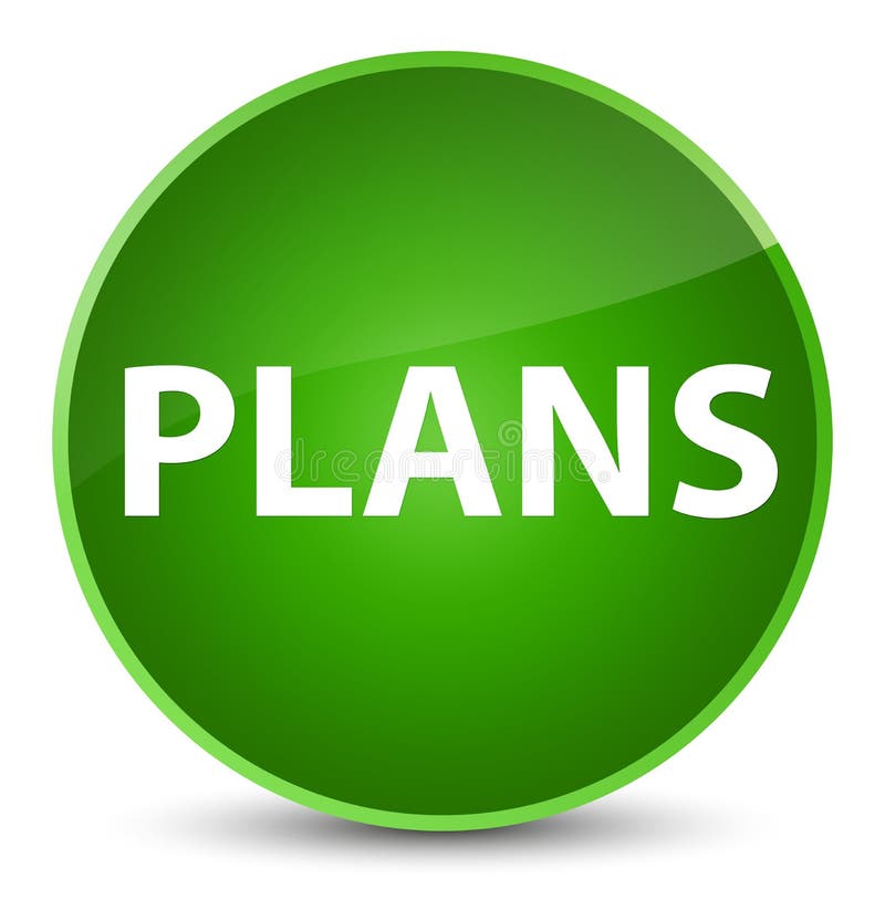 Plans Elegant Green Round Button Stock Illustration - Illustration of ...