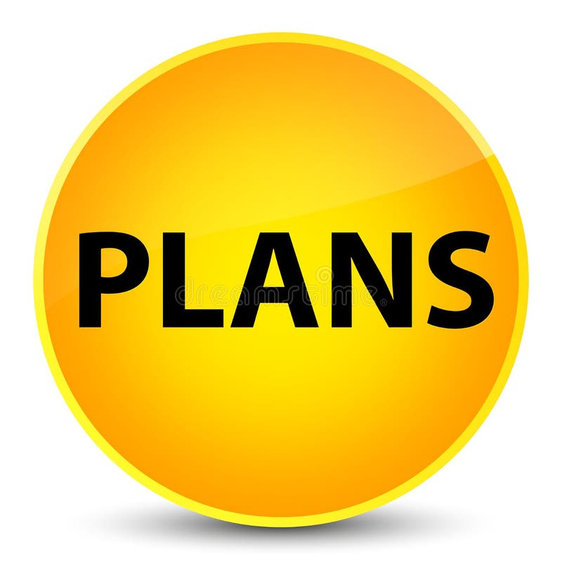 Plans Elegant Yellow Round Button Stock Illustration - Illustration of ...
