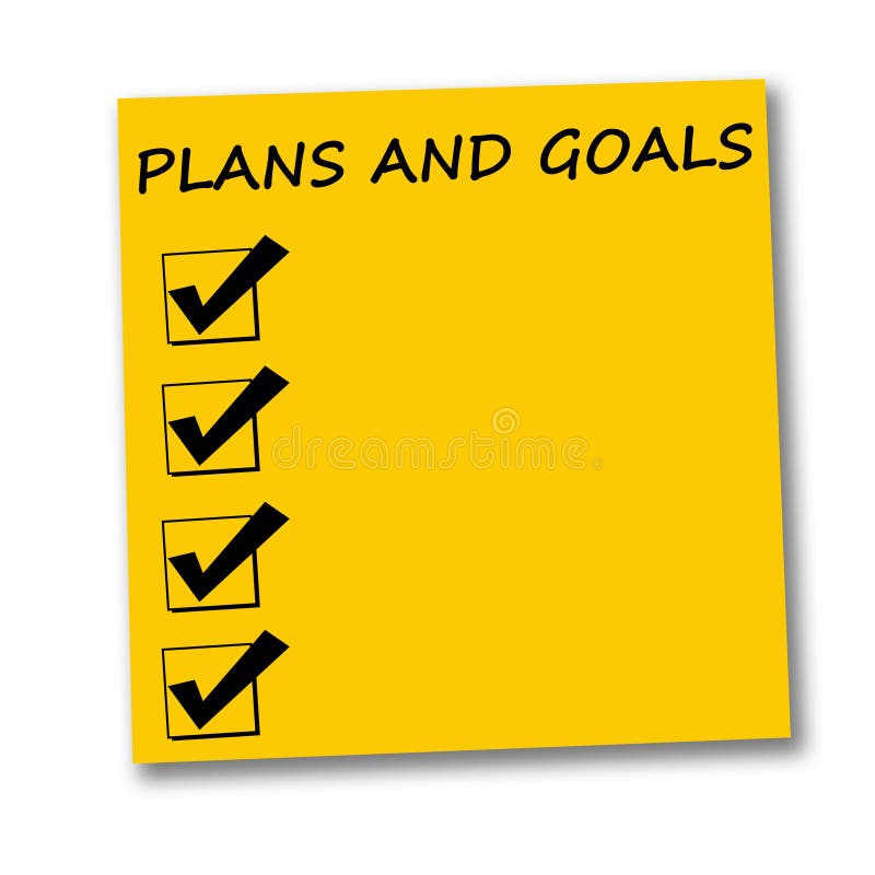 Plans and goals stock illustration. Illustration of decision - 16489417
