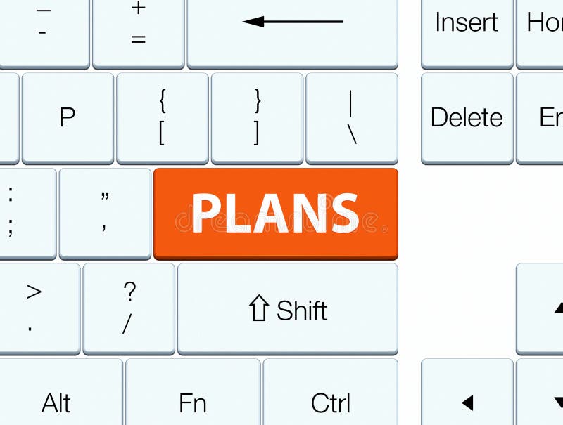 Plans Orange Keyboard Button Stock Illustration - Illustration of ...