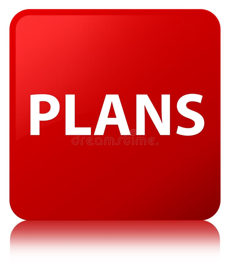 Plans red square button stock illustration. Illustration of prepare ...