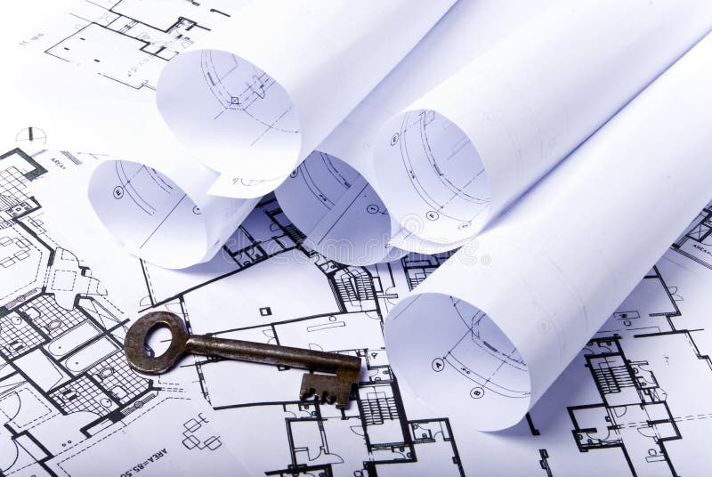 Keys on house plan stock image. Image of building, estate - 19145329