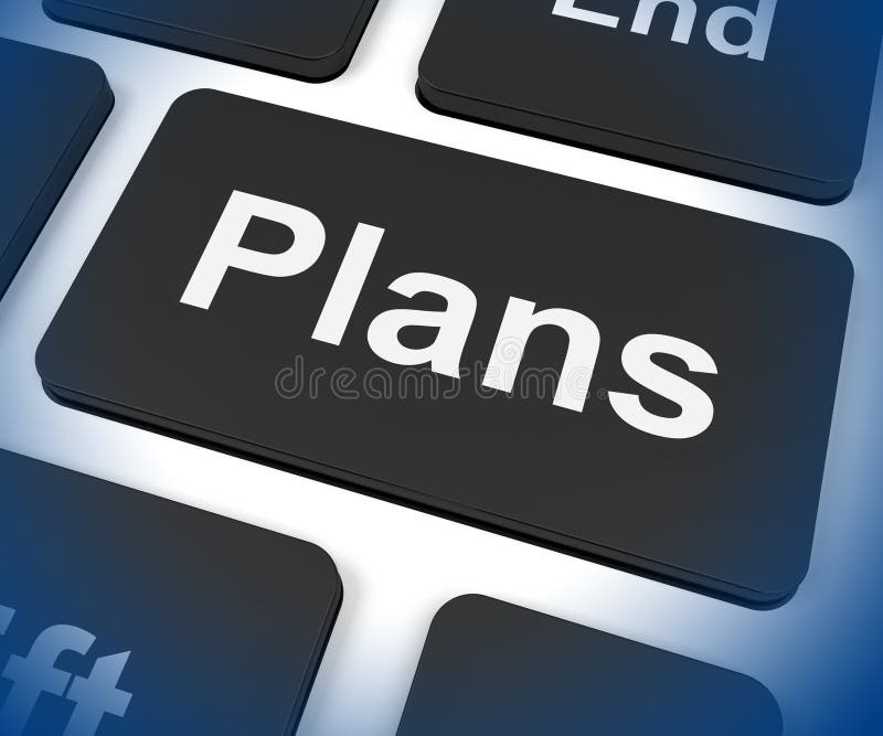 Plans Key Shows Objectives Planning and Organizing Stock Illustration ...