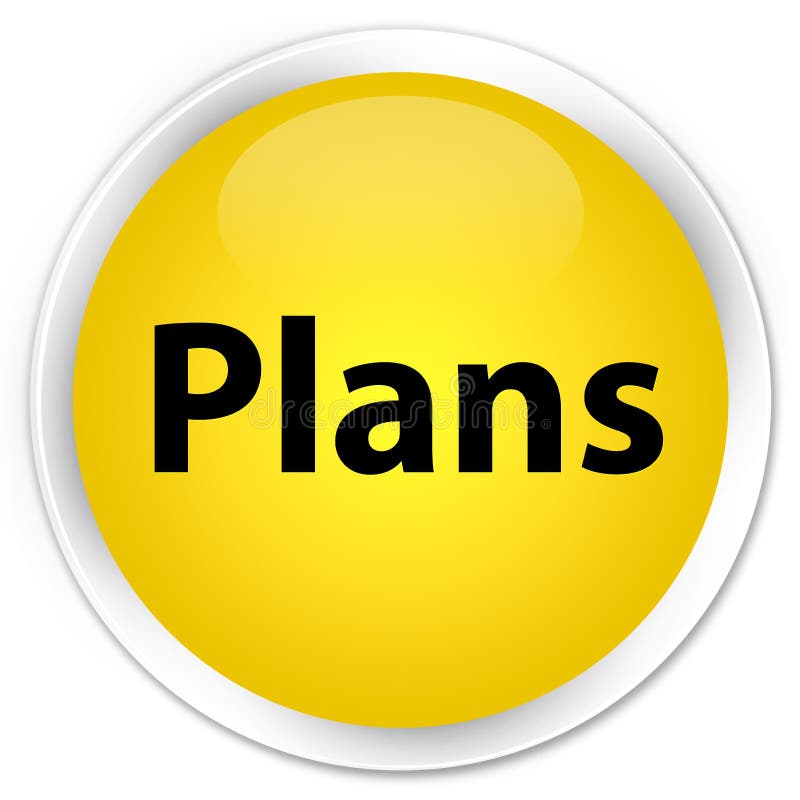 Plans Premium Yellow Round Button Stock Illustration - Illustration of ...