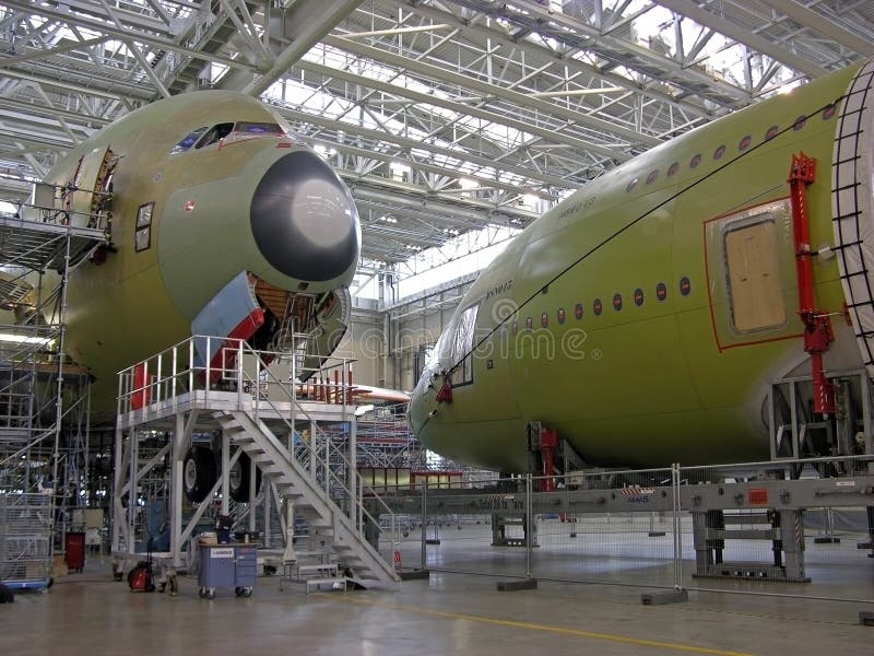 Plant for aircraft. editorial stock image. Image of assembly - 22256454