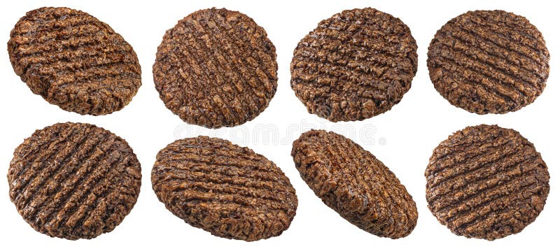 Plant Based Burger Patty Isolated White Background Clipping Path Stock ...