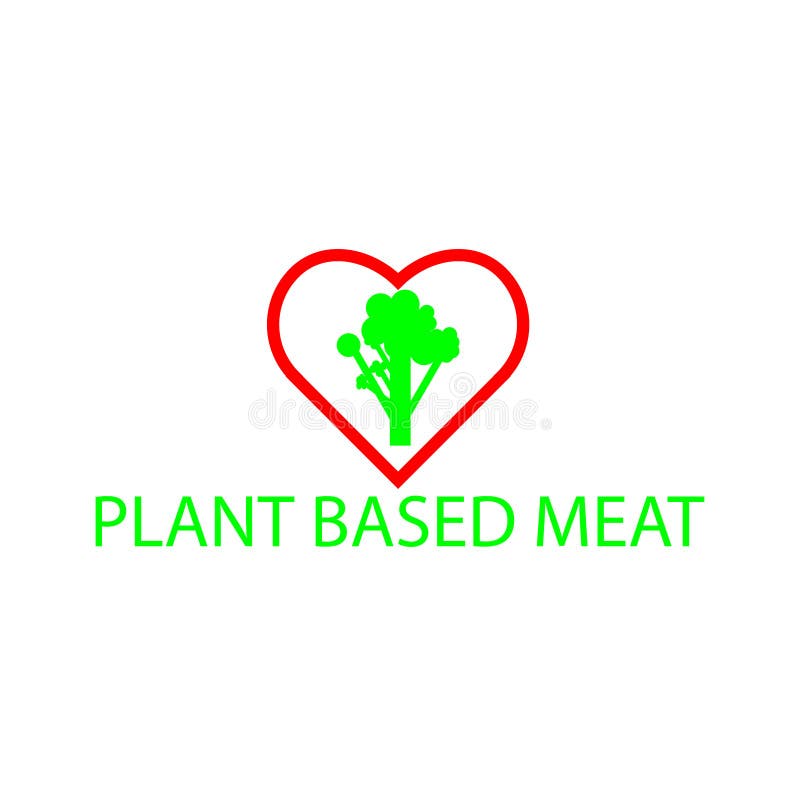Plant Based Meat Icon. Love Plant Eps Ten Stock Vector - Illustration ...