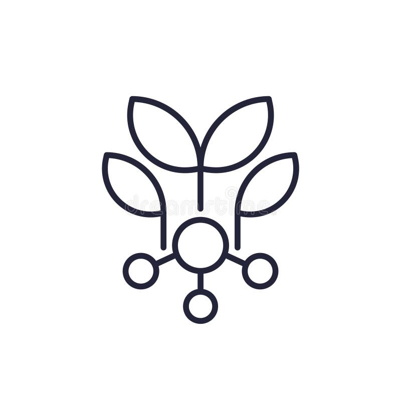 Plant-based Nutrient Line Icon on White Stock Vector - Illustration of ...