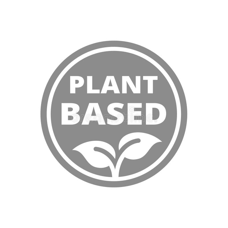 Plant Based Product Vector Label Stock Illustration - Illustration of ...