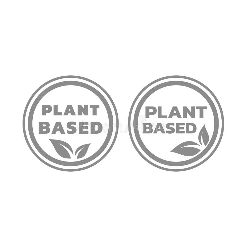 Plant Based Product Vector Label Stock Vector - Illustration of badge ...