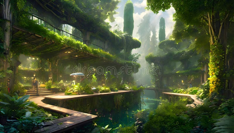 Abstract Plant Based Sentient Marketplace Artificial Intelligence in a ...