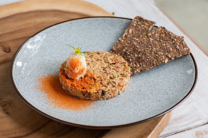 Plant Based Vegan Cuisine. Creative Presentation of Food Stock Photo ...