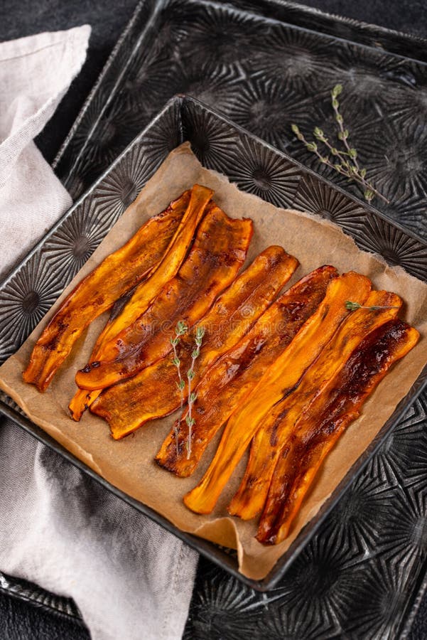 Plant Based Vegetarian Bacon from Carrot Stock Image - Image of vegan ...