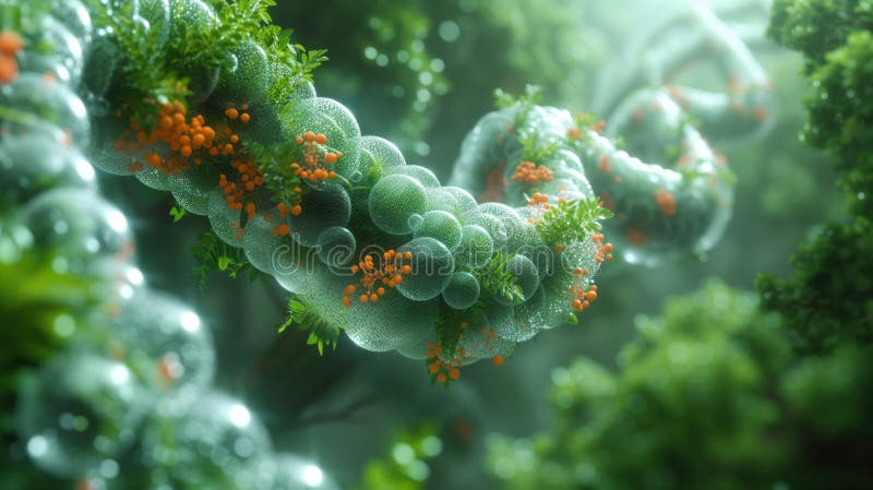 Plant Cell Closeup Abstraction Stock Illustration - Illustration of ...