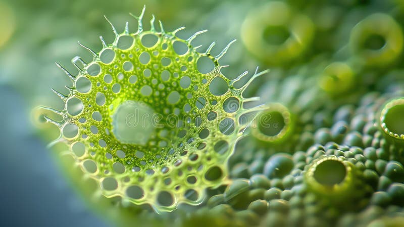 Plant Cell Microcosm: Intricate Structures Revealed Stock Illustration ...