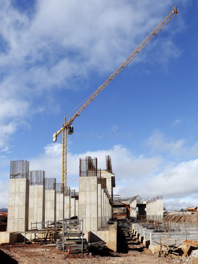 Plant Construction stock image. Image of estate, crane - 60176867