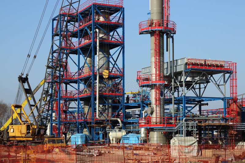 Plant Construction Site Heavy Industry Stock Image - Image of supply ...