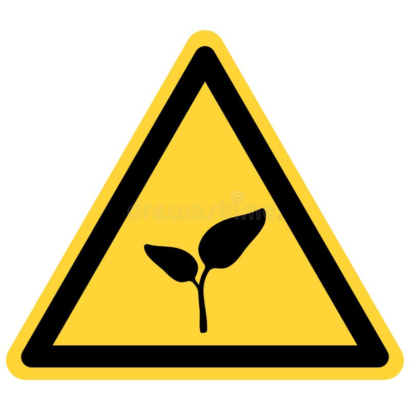Plant and danger sign stock vector. Illustration of caution - 190099702
