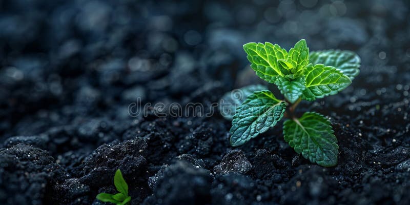 Plant Design Symbolizing the Resilience of Nature Stock Illustration ...