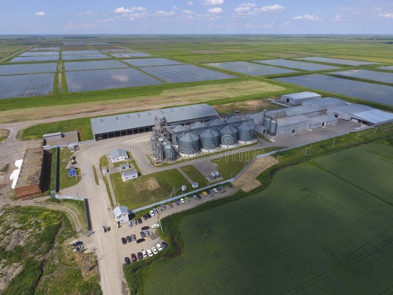 Plant for the Drying and Storage of Grain. Top View. Grain Terminal ...