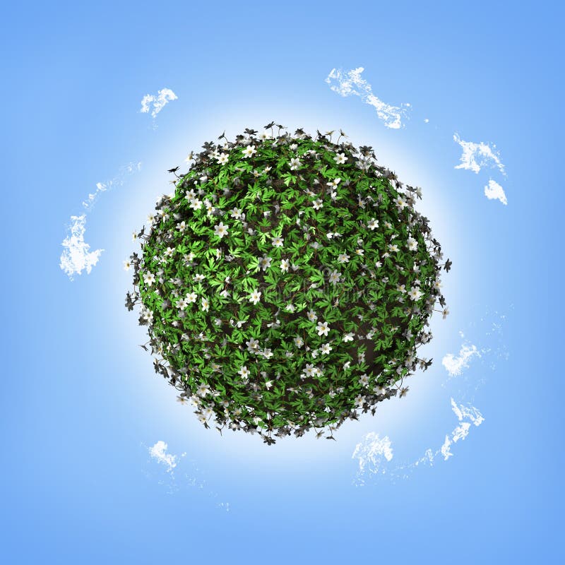 Plant earth sphere stock illustration. Illustration of dense - 62631333