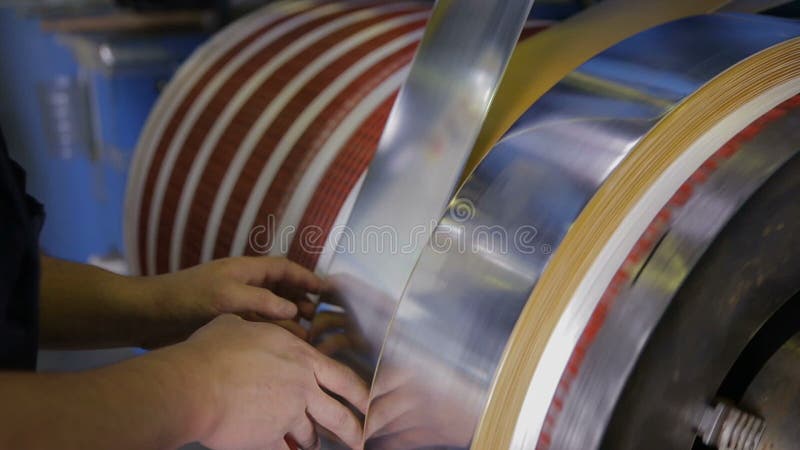 Plant Electrician Worker Installing Parts, Assembling Electical Engine ...