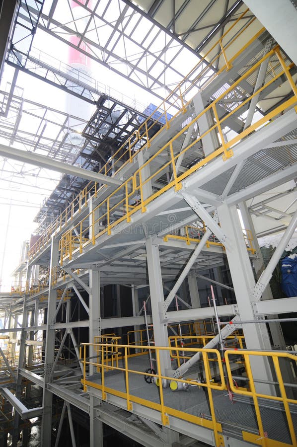 Plant Engineering or Plant Construction Stock Image - Image of facility ...