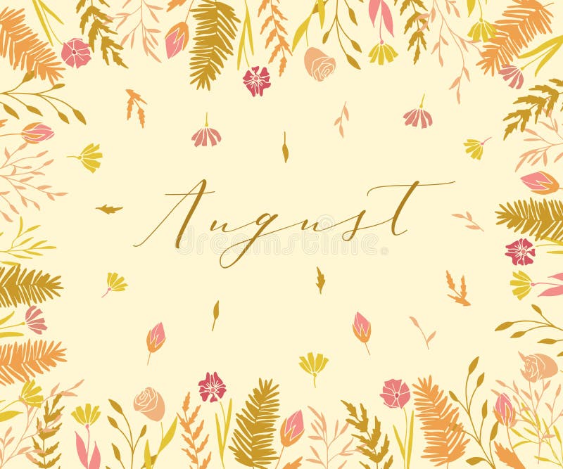 Summer plant frame. stock vector. Illustration of backdrop - 115742891