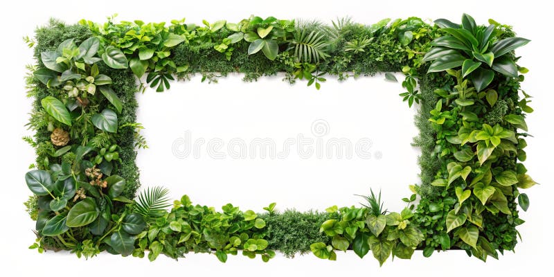 Plant Frame Plant Border Devider AI-Created Content Stock Illustration ...